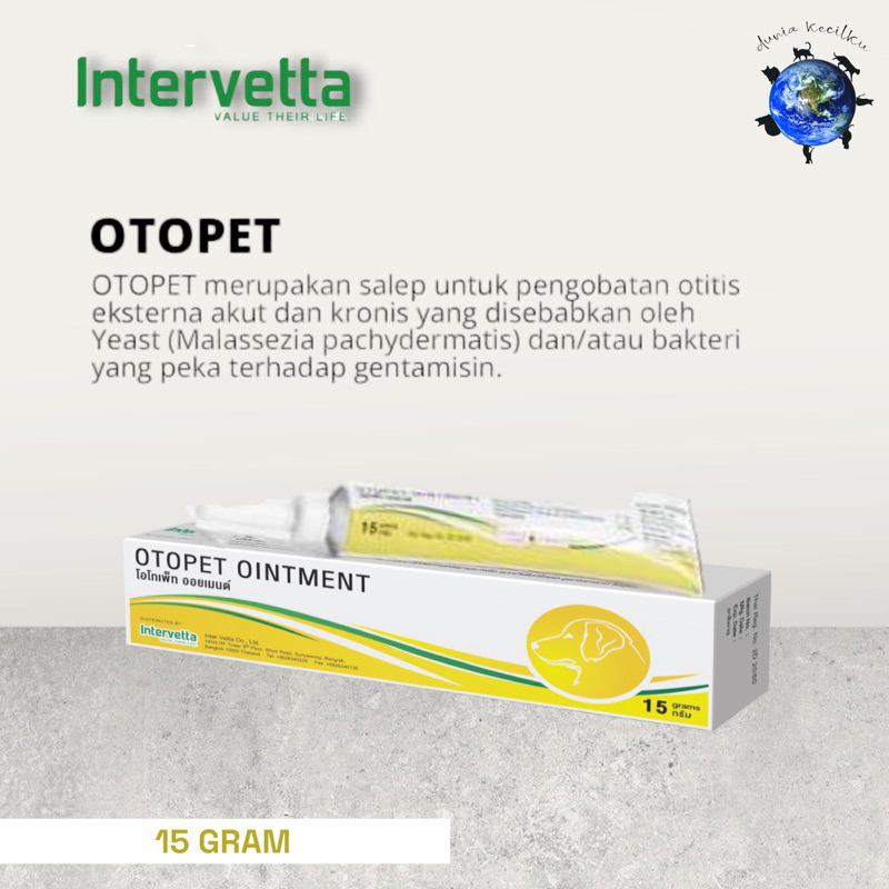 Jual Intervetta Otopet Ointment - Salep Telinga Anjing Kucing Otitis ...