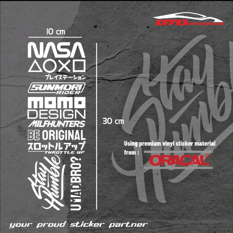 Jual stiker nasa momo stay humble dalam 1 paket | Shopee Indonesia