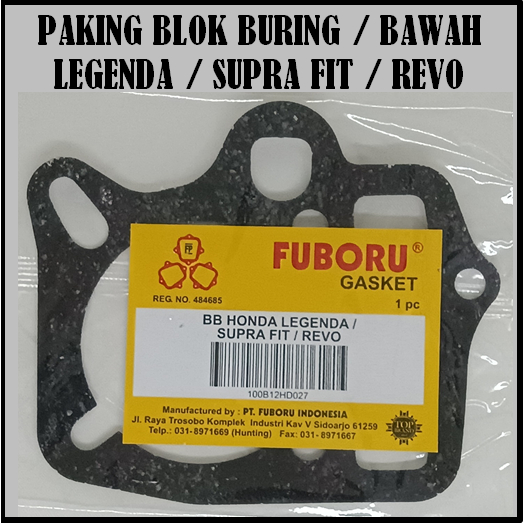 Jual PAKING BLOK BURING LEGENDA / SUPRA FIT / REVO PERPAK GASKET BAWAH / KAS FUBORU | Shopee ...