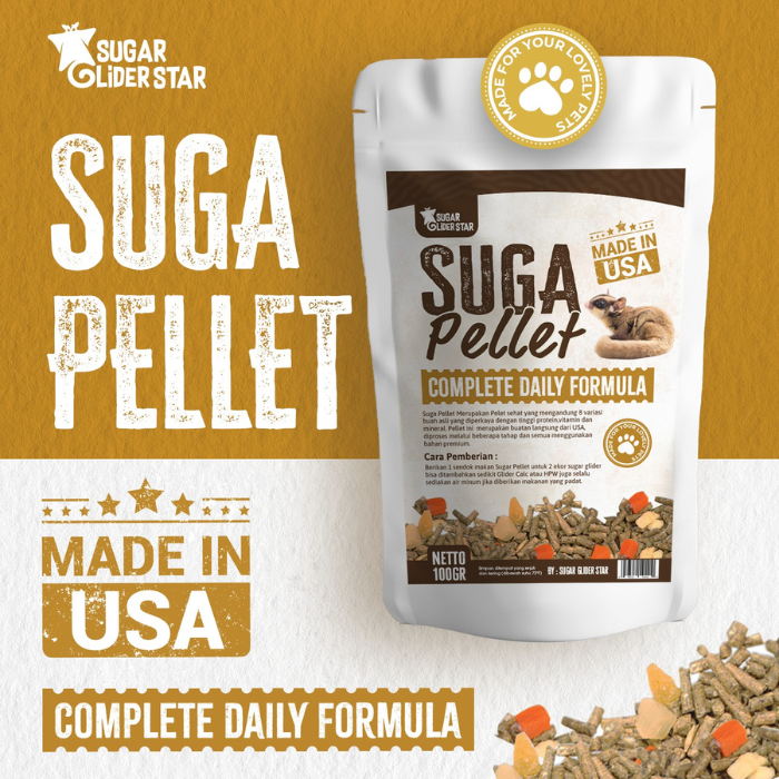 Jual Glider Pellet + Dry Fruit & Veggie : Pellet Makanan Sugar Glider ...
