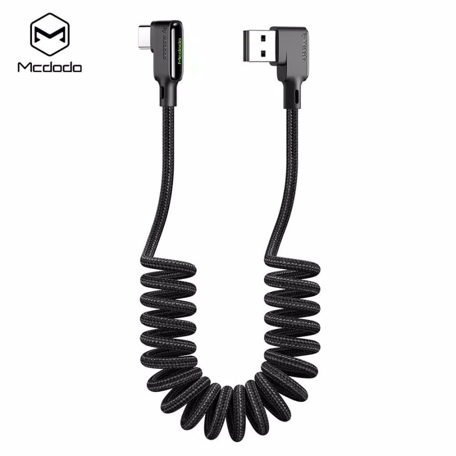 Jual Mcdodo cable USB type C retractable car spring 3A 4.0 Hitam 1.8M ...