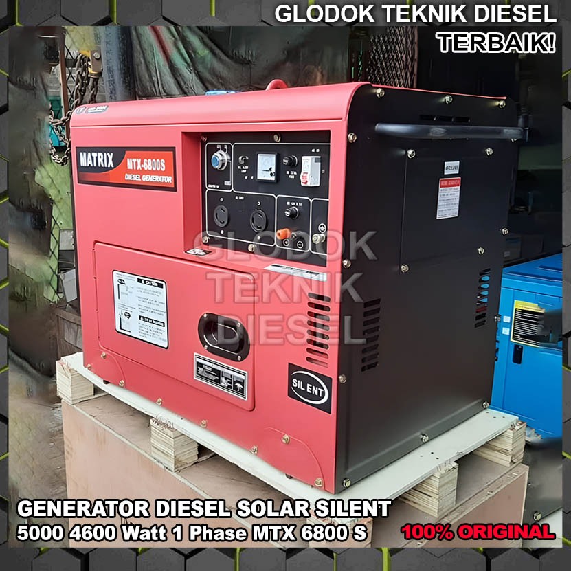Jual Genset Generator Diesel 5000 4600 Watt Silent Solar MTX6800S ...