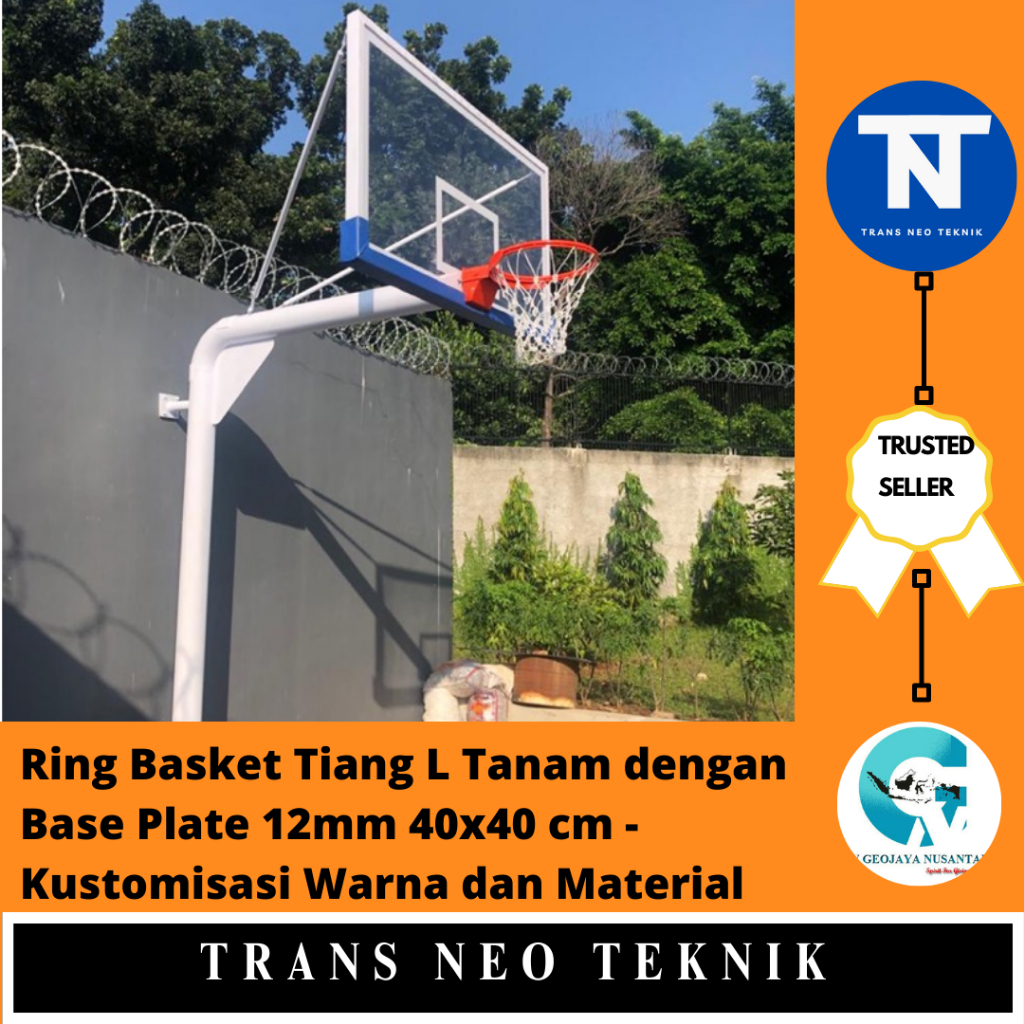 Jual Ring Basket Tiang L Tanam dengan Base Plate 12mm 40x40 cm ...