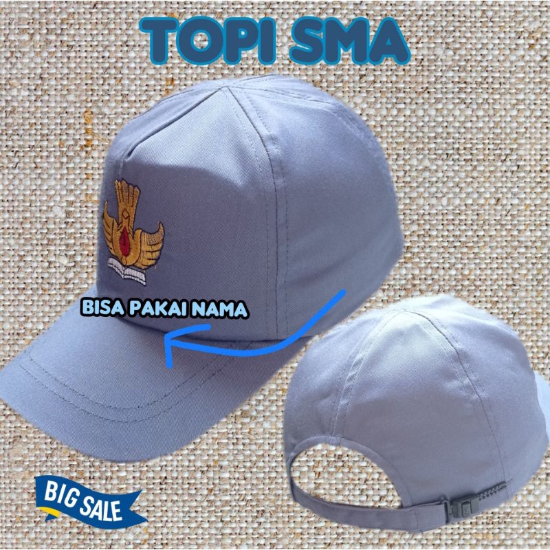 Jual TOPI SMA | TOPI ANAK SMA | TOPI SEKOLAH SMA | BISA PAKAI NAMA ...