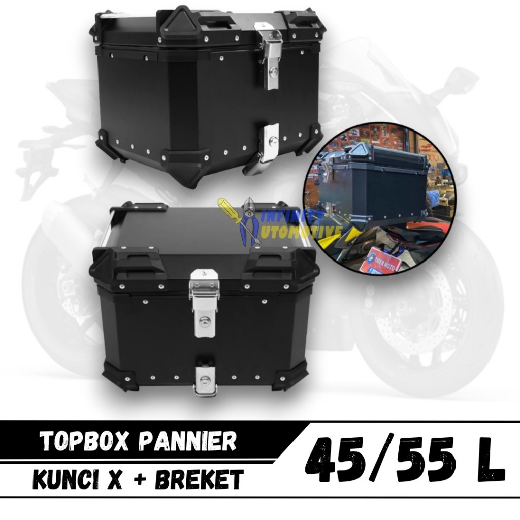 Jual BOX Motor 45 Liter 55 Liter + Breket TopBox Top Box Motor Touring ...
