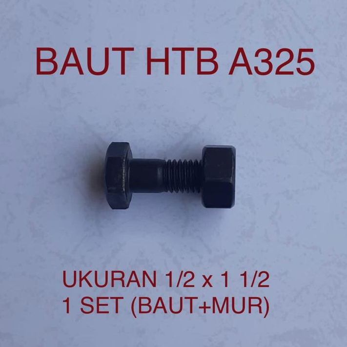 Jual BAUT MUR HTB A325 UKURAN 1/2 X 1 1/2 (KUNCI 23) | Shopee Indonesia