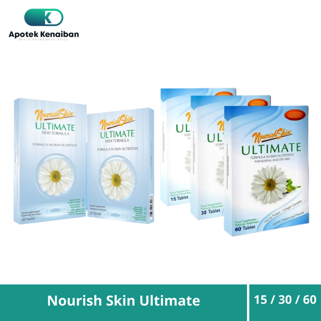 Jual NOURISH SKIN ULTIMATE 15 - 60 TABLET SUPLEMEN KULIT KERING KULIT ...