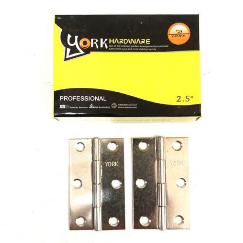 Jual Engsel Tipis Stainless 2,5 Inch 2Lusin / 24Pcs YORK | Shopee Indonesia