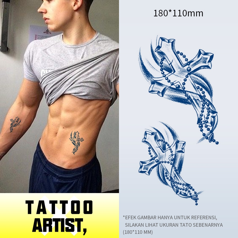 Jual tato,tatto temporer,tato temporer, tatto motif salib, bali paper ...