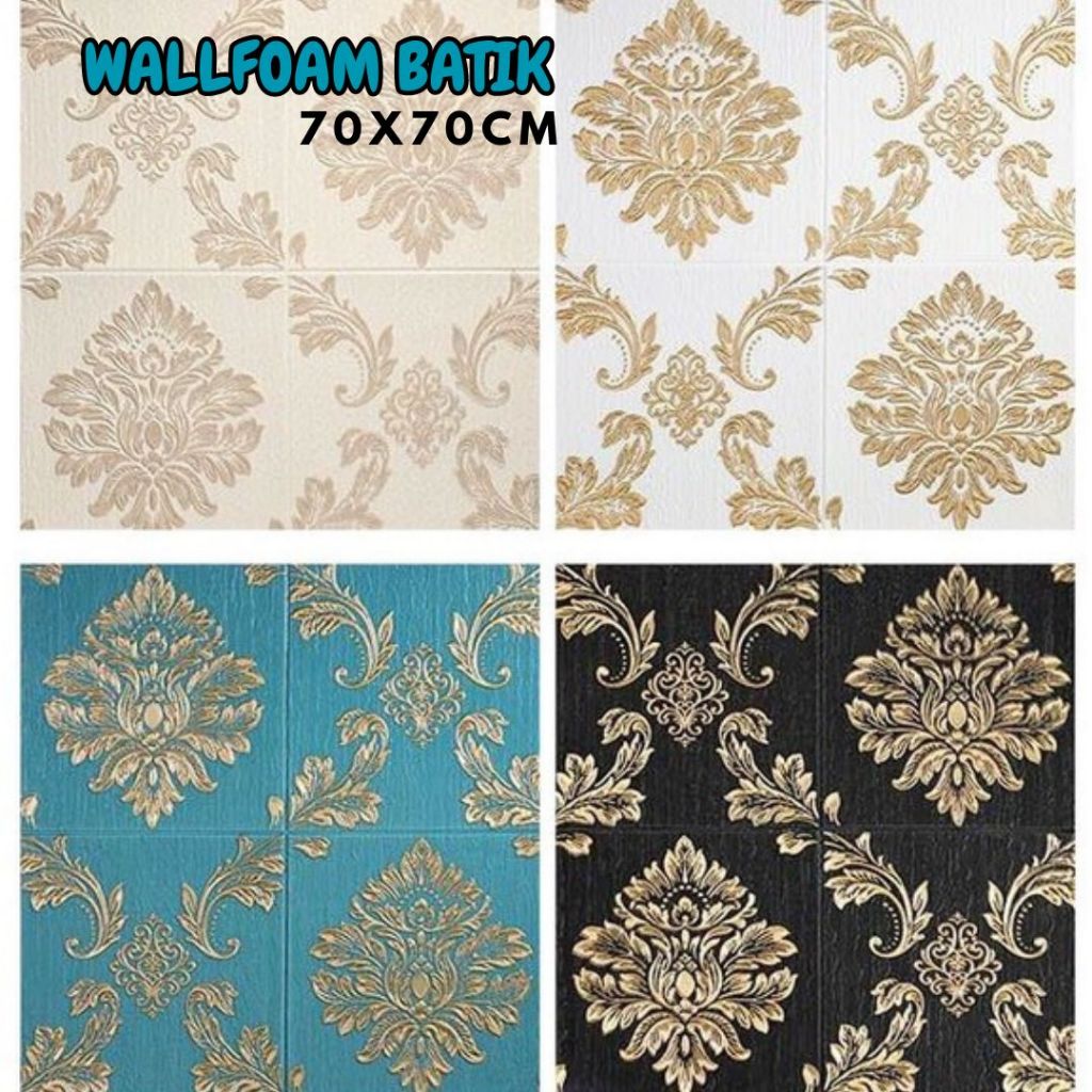 Jual Wallpaper Dinding 3D Foam Motif Batik Sultan Mewah 70x70CM ...