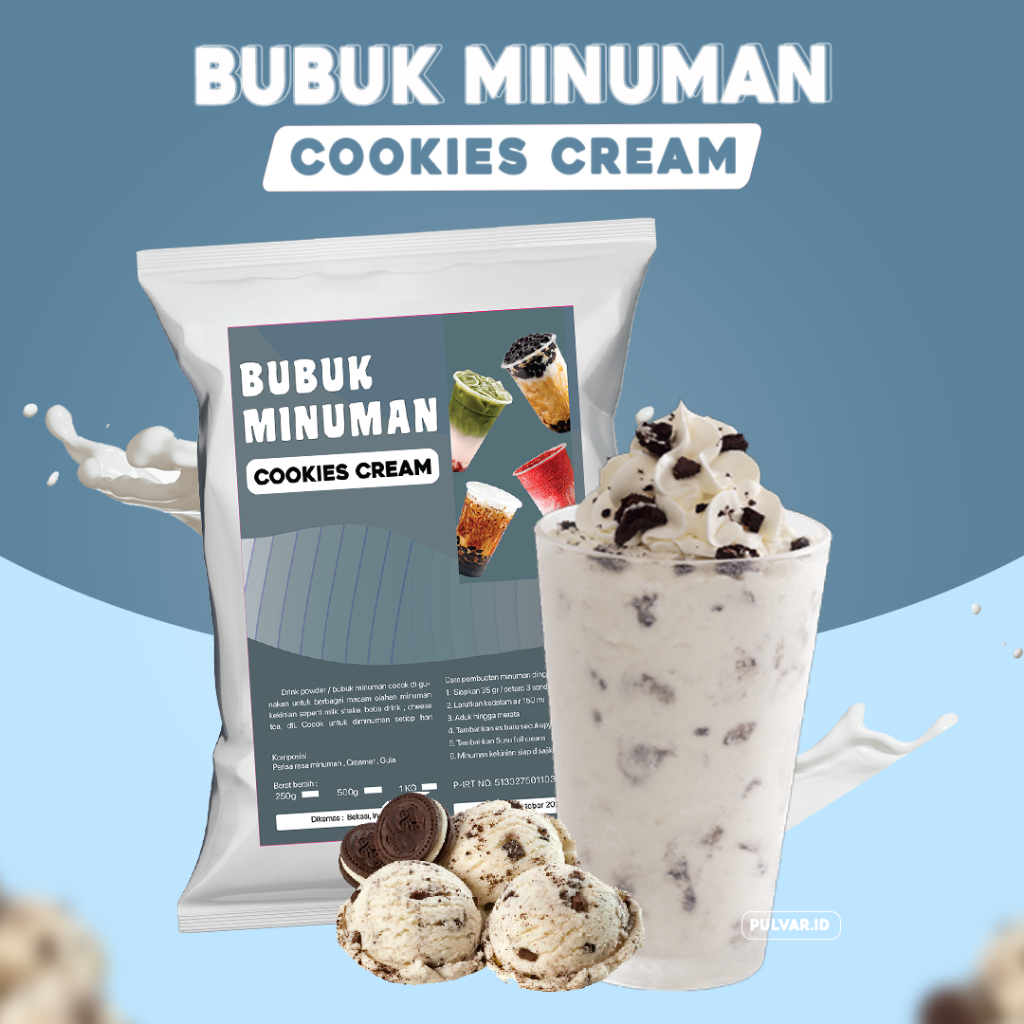 Jual BUBUK MINUMAN RASA COOKIES CREAM 1KG / SERBUK MINUMAN RASA COOKIES ...