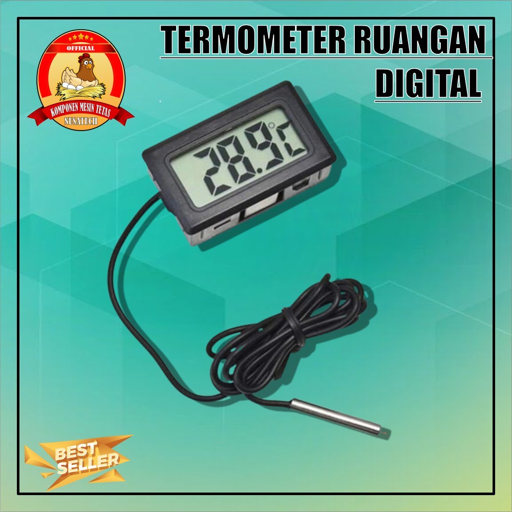 Jual Termometer Dengan Kabel Sensor Mesin Tetas | Shopee Indonesia