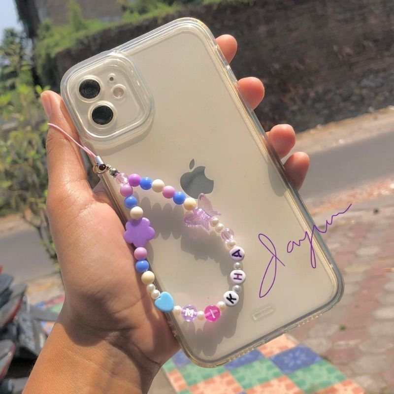 Jual [3]Simple Phone strap custom Gantungan handphone lucu smile ...