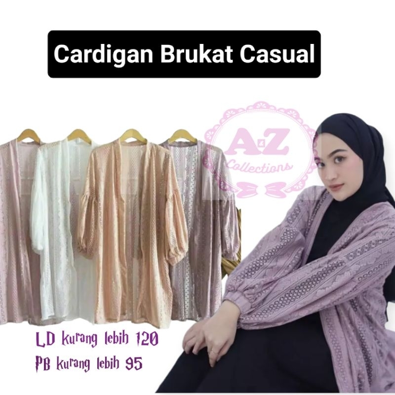 Jual AZ BISA COD Cardigan Outer Brukat Premium Ekslusif Butik Boutique ...