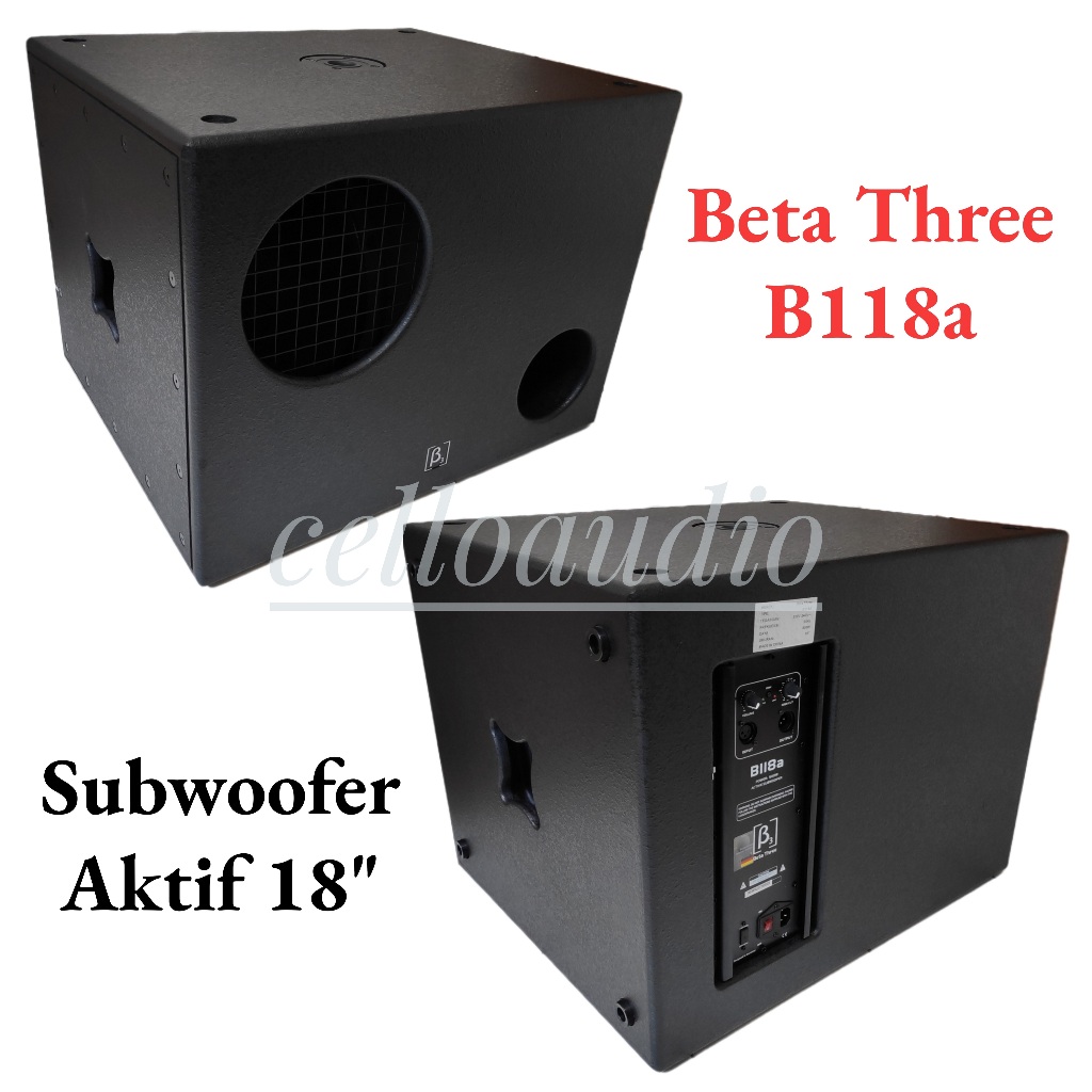 Jual Subwoofer Aktif 18 Inch Beta Three B118a (1 Set) Speaker Box 18 ...