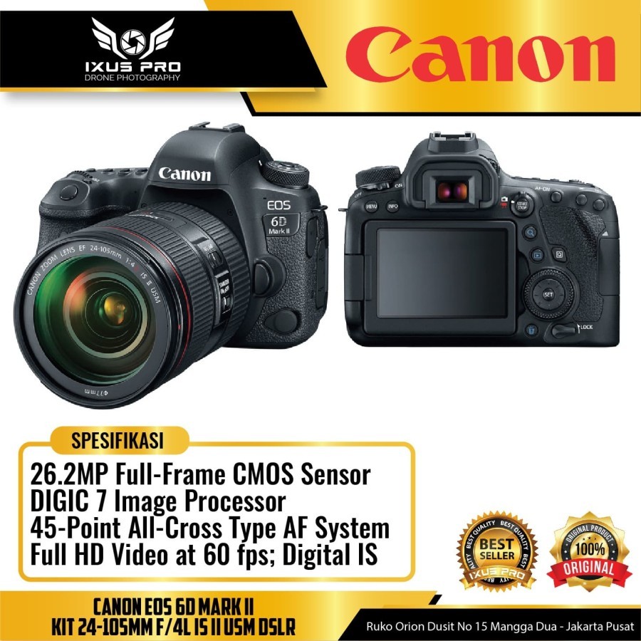 Jual Canon EOS 6D Mark II Kit EF 24-105mm F/4L IS II USM | Shopee Indonesia