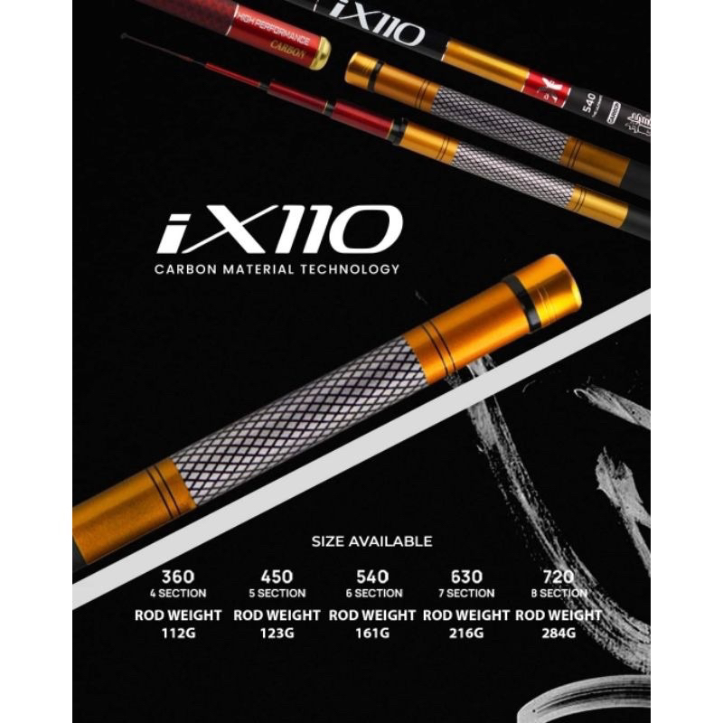 Jual Pole Tegek IROLY IX110 Rod 450 540 630 Cm High Performance Carbon ...