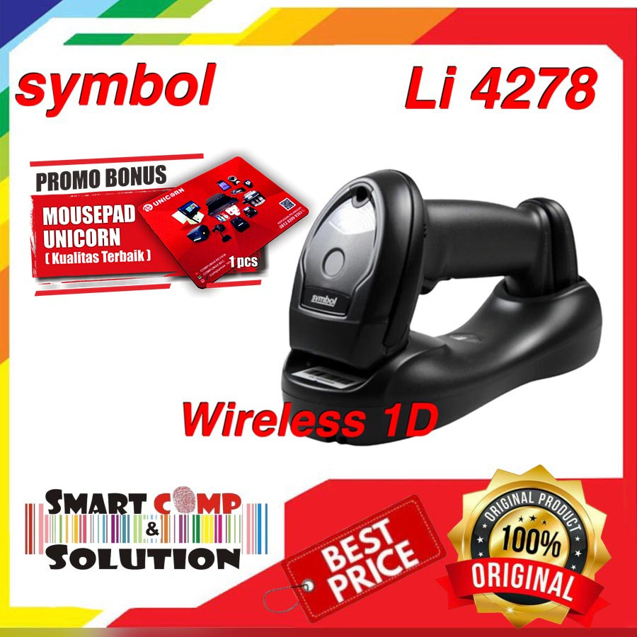 Jual Barcode Scanner Symbol Li-4278 / LI4278 / LI 4278 USB Wireless ...