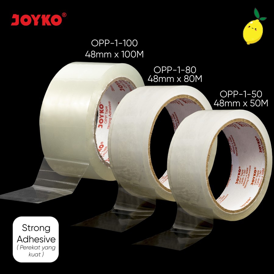 Jual Lakban / Tape Bening Joyko OPP-1-50M ~ 100M 48mm Strong Adhesive ...