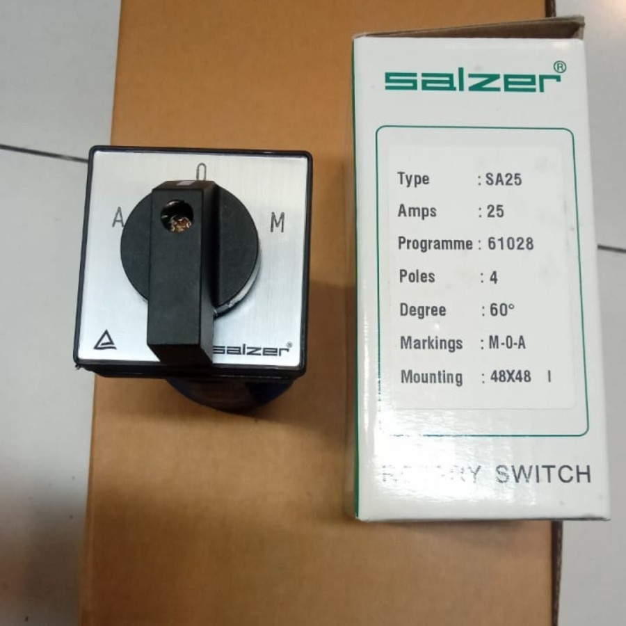 Jual SALZER SA25 4 pole/25A (1-0-2), SELECTOR SWITCH (CHANGE OVER ...