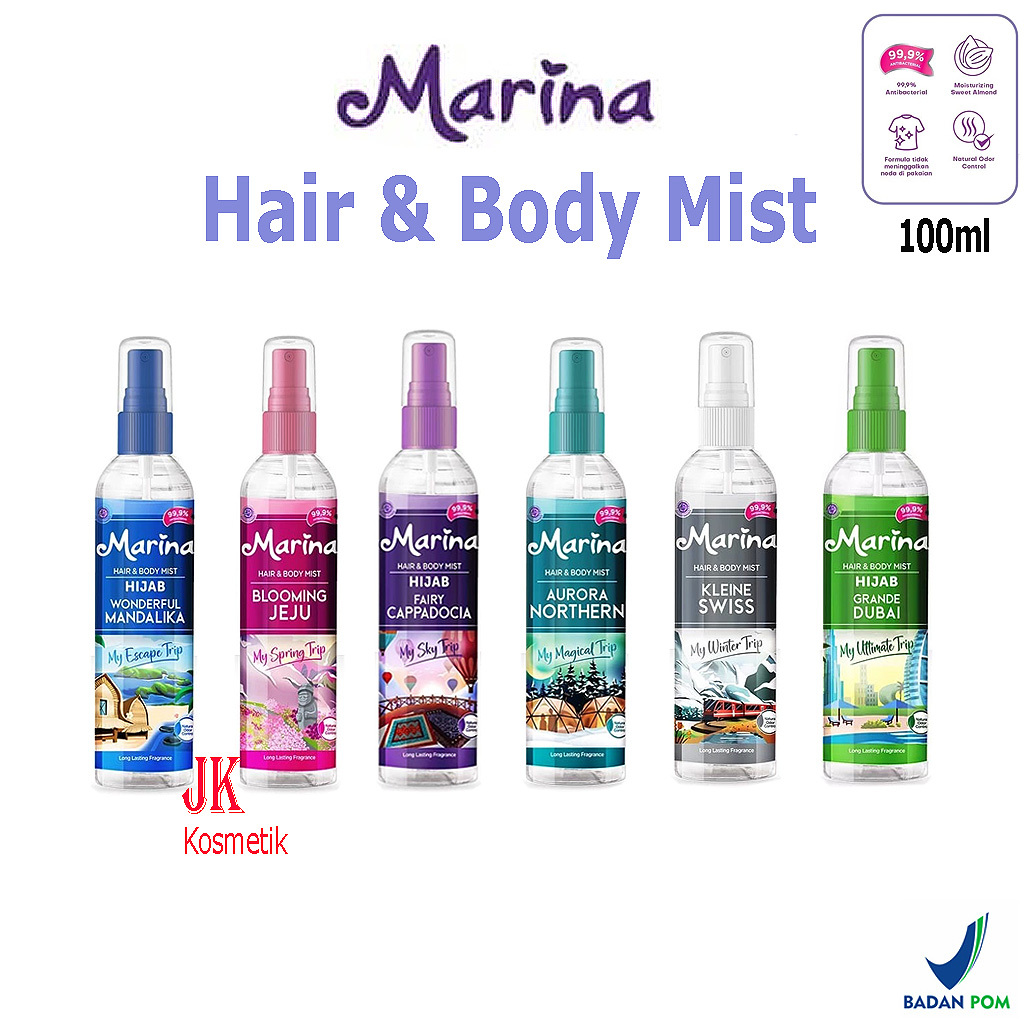 Jual Marina Parfum Hair & Body Mist 100 ml - Parfume Rambut dan Tubuh ...