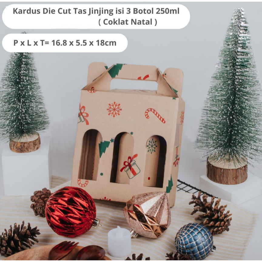 Jual 10Pcs Kardus Botol Minuman 250ml Isi 3 Dus Hampers Box Jinjing Minuman Packaging Kotak ...