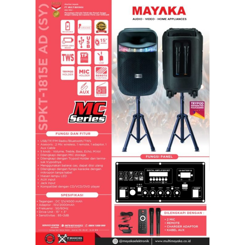Jual Speaker Meeting MAYAKA SPKT 1815E-AD Digital+Trypod 18" | Shopee Indonesia