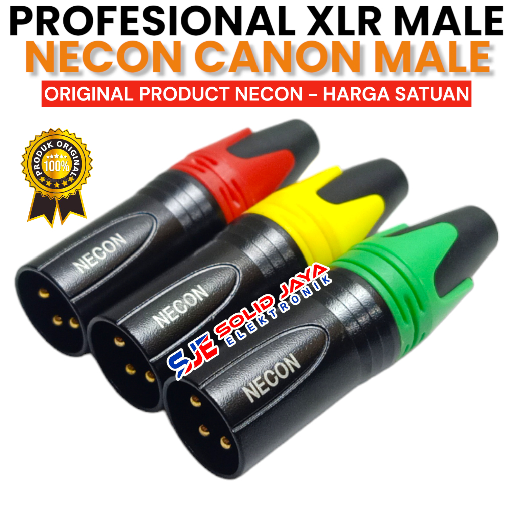 Jual JACK CANON MALE NECON JAK BMA NECON ASLI METAL BESI KONEKTOR XLR ...