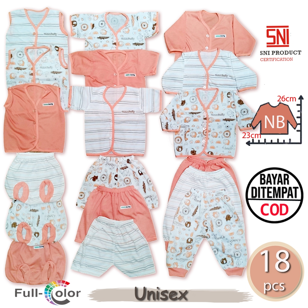 Jual 18 PCS Baju Bayi Celana Bayi Setelan Bayi Baru Lahir Motif Bunga ...