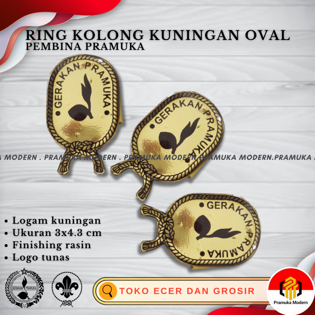 Jual Ring kolong kuningan oval gerakan pramuka penggalang penegak ...