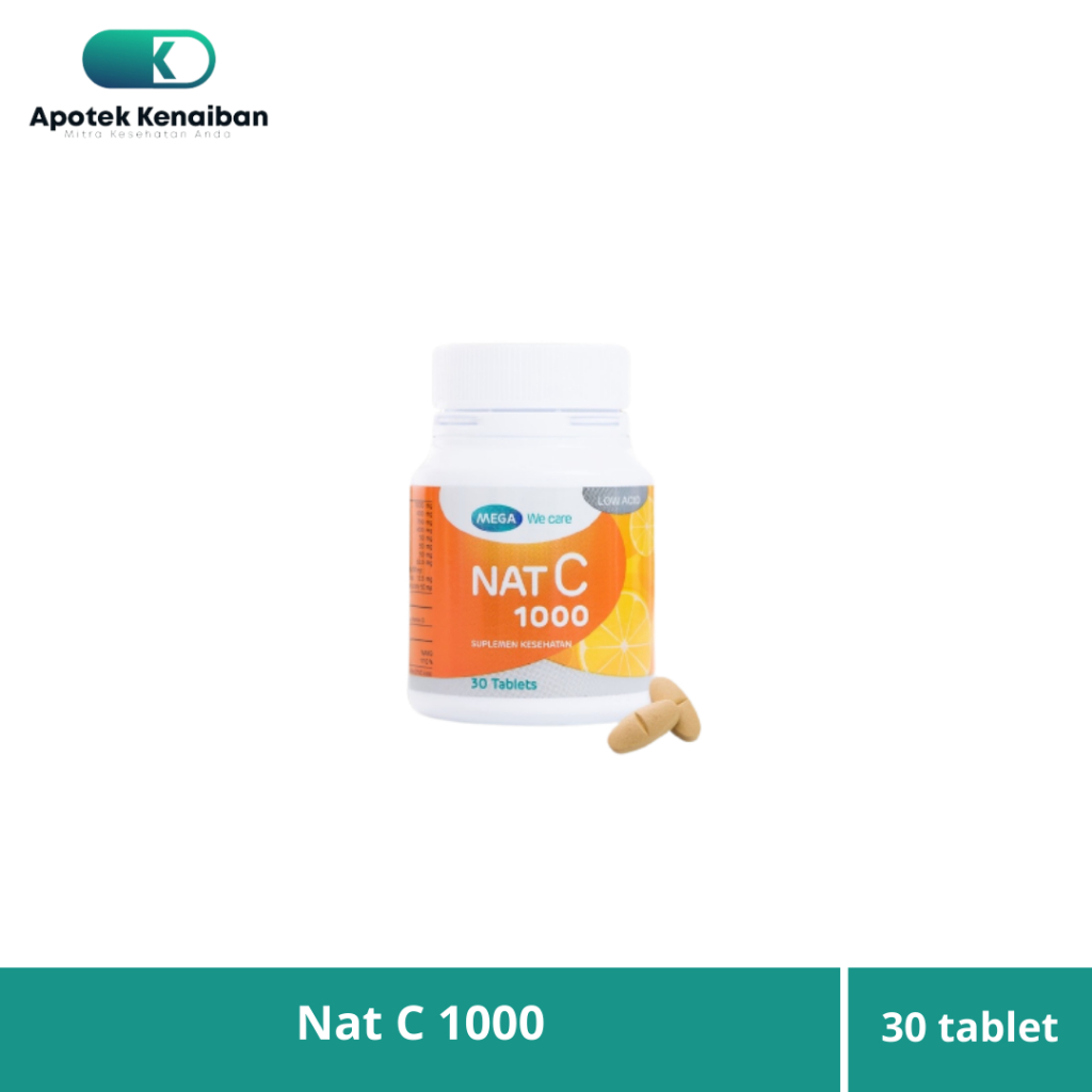 Jual NAT C 1000 MG ISI 30 TABLET VITAMIN C 1000 MG | Shopee Indonesia