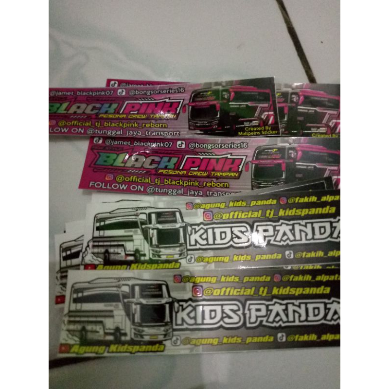 Jual stiker bus tunggal jaya, bus basuri banyak varian kids panda ...