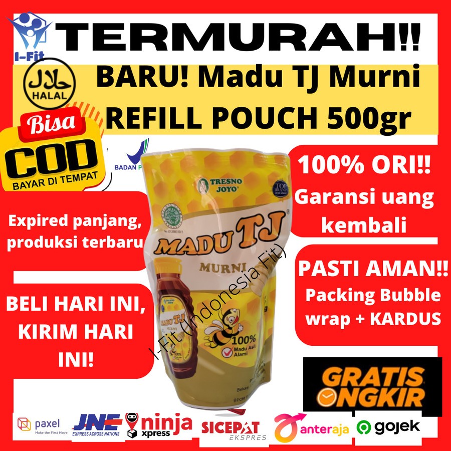 Jual Madu TJ Murni Pouch Refill 500 gram Tresno Joyo Original Termurah ...