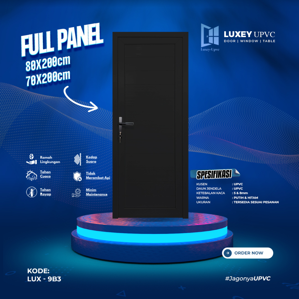 Jual PINTU UPVC FULL PANEL BY LUXEY DOOR | Shopee Indonesia