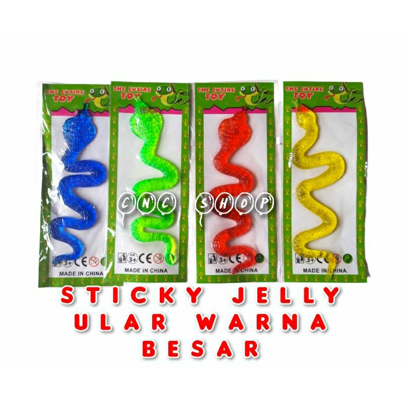 Jual Sticky Toys Mainan Prank Ular Hitam / Ular Warna Besar | Shopee ...