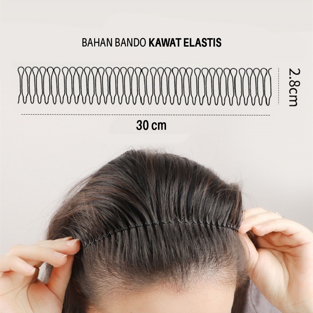 Jual Bando plastik sisir rambut jepit simple fleksibel elastis ...