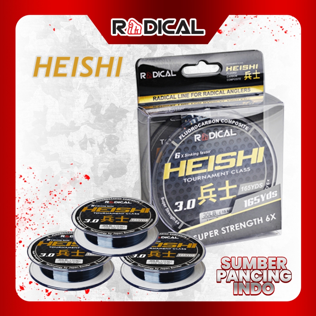 Jual Senar Pancing Radical Heishi 150M Tali Pancing Nylon Monofilament ...