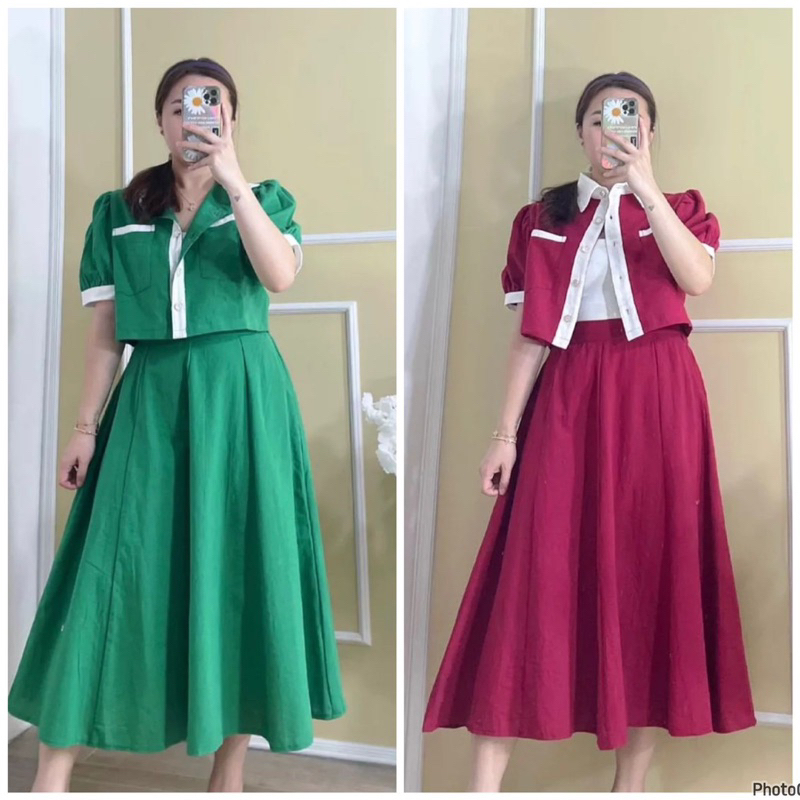Jual SET CHRISTMAS / SETELAN ROK NATAL / GAUN NATAL 2242 | Shopee Indonesia