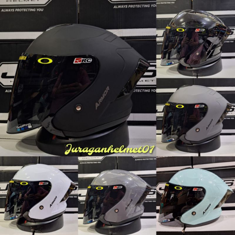 Jual HELM JS ARMOR SOLID SERIES BLACK, WHITE,STONE GREY | Shopee Indonesia