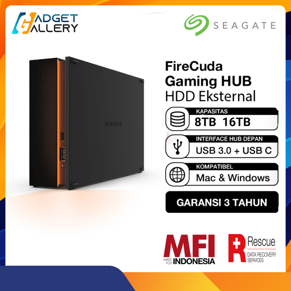 Jual Seagate FireCuda Gaming Hub 8TB 16TB USB3.0 Hardisk Eksternal RGB ...