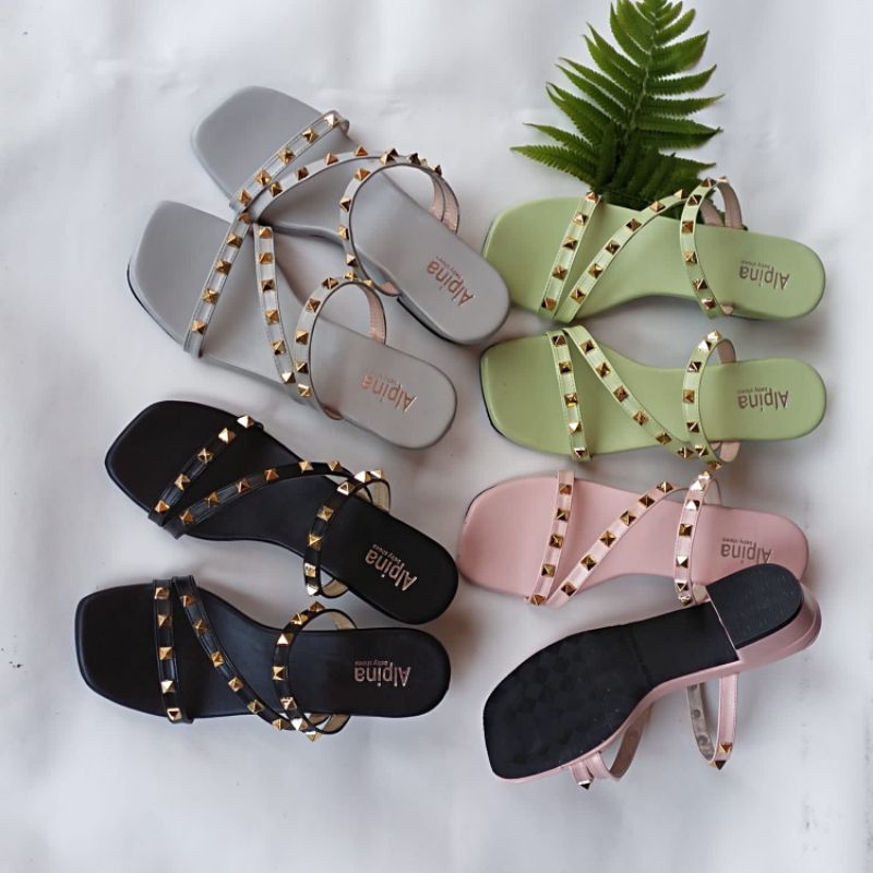 Jual Sendal Flat Wanita Hak Tahu Tinggi Hak 3 Cm | Shopee Indonesia