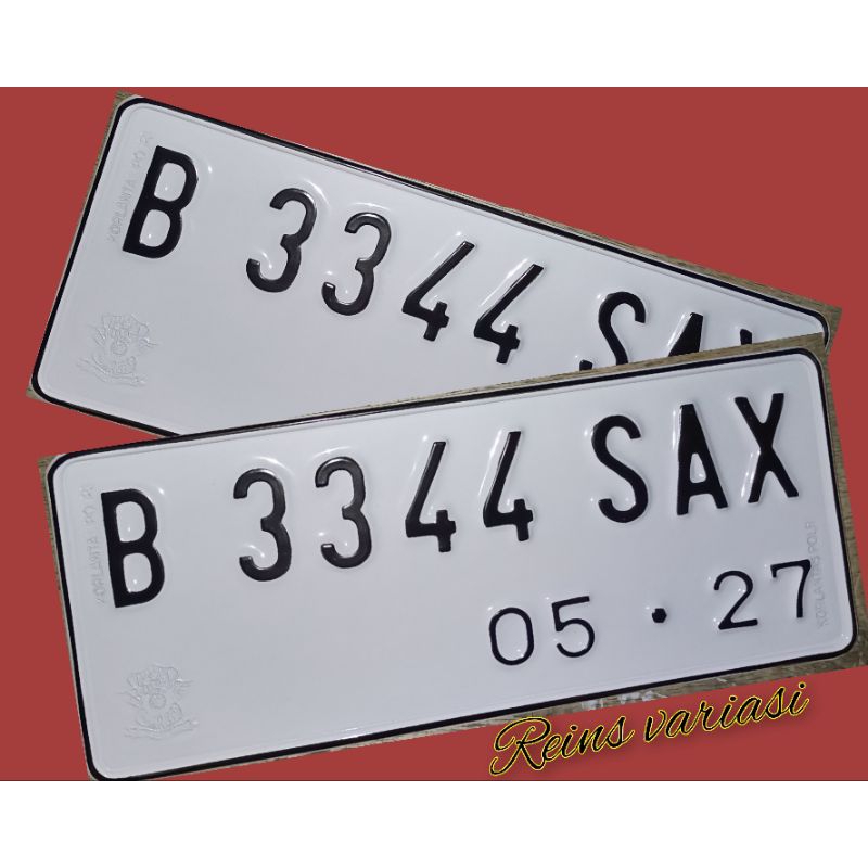 Jual plat nomor motor font standar 2 p.c.s/pasang | Shopee Indonesia