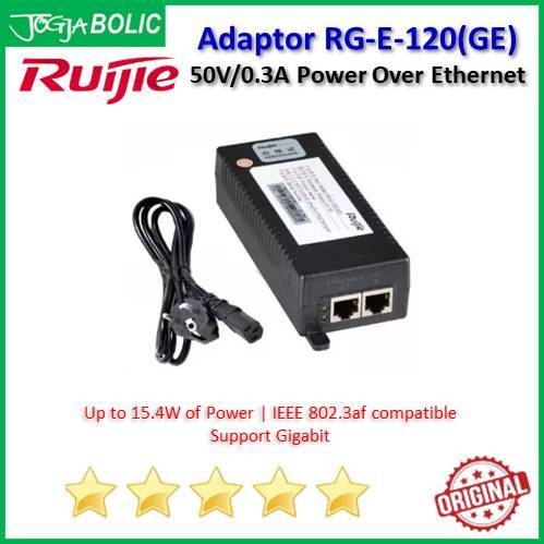 Jual Ruijie Adaptor RG-E-120(GE) 50V/0.3A Power Over Ethernet | Shopee ...