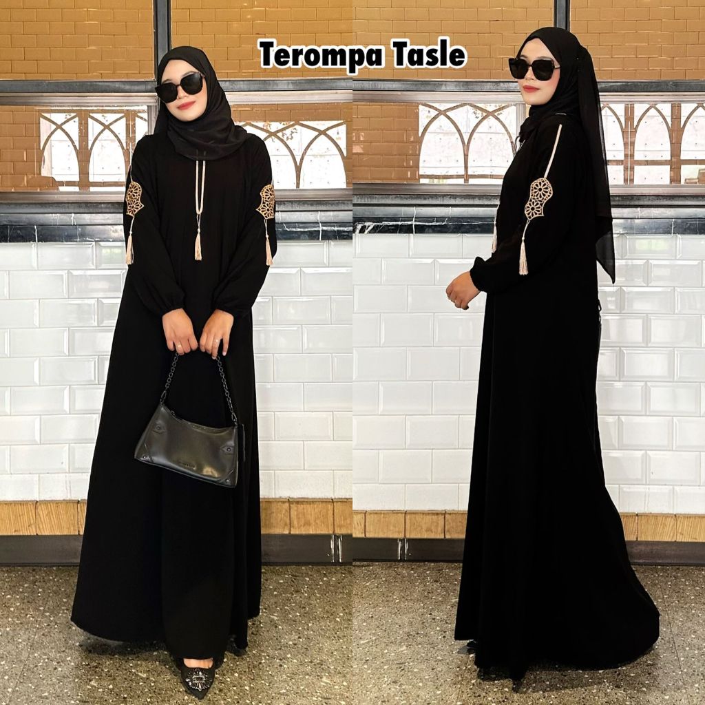Jual Abaya Hitam Turkey Gamis Maxi Dress Arab Saudi Turki Dubai Terompa ...