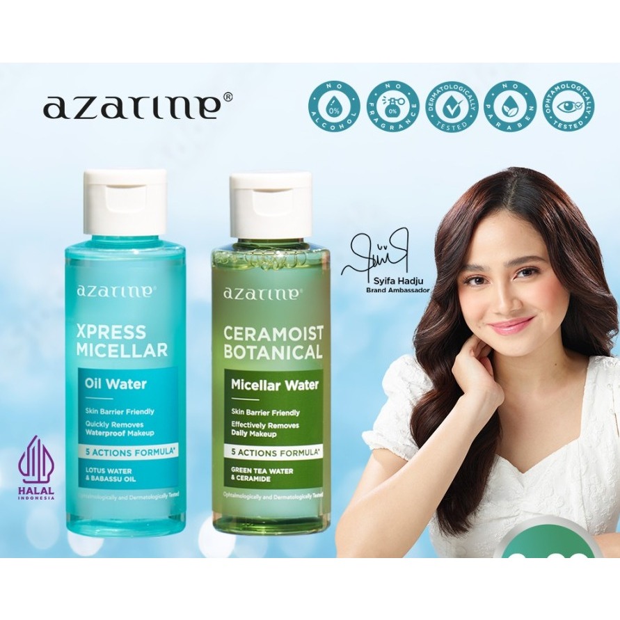 Jual Azarine Micellar Water | Ceramoist Botanical | Xpress Oil 90ml ...