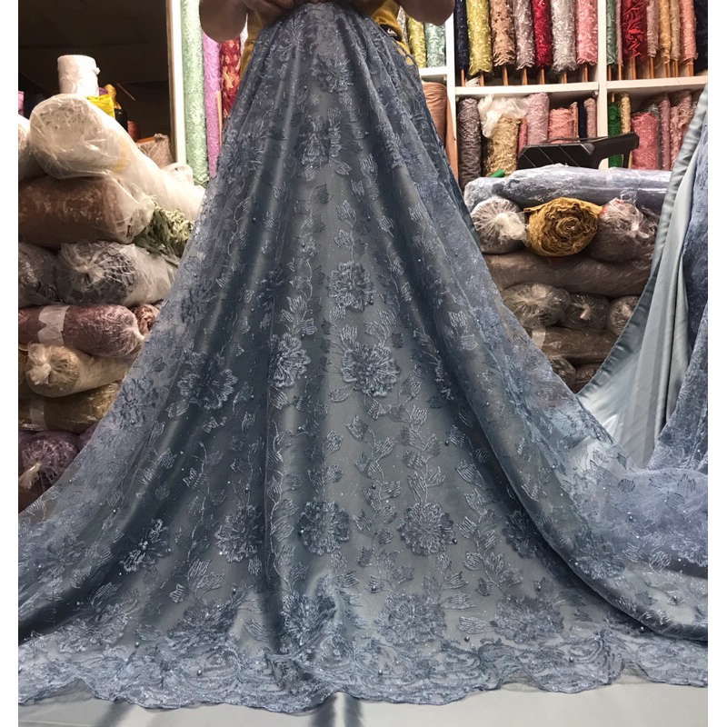 Jual PROMO!!! Kain bahan tile santili meteran / bahan kebaya brokat ...