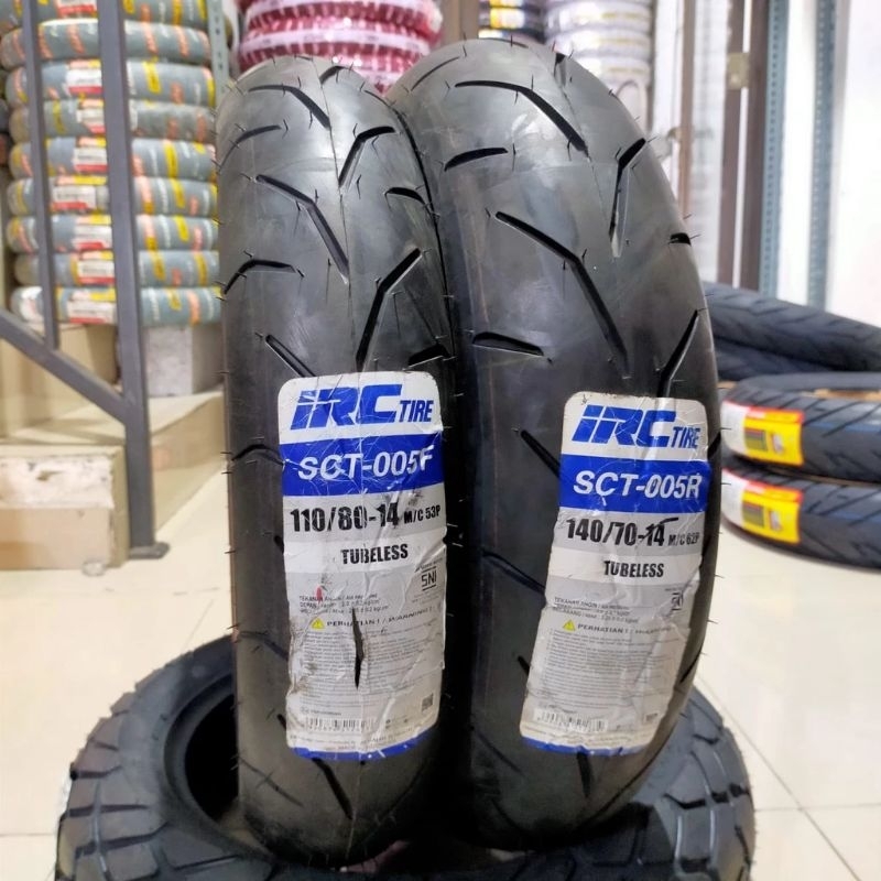 Jual Paket Ban Aerox IRC 110/80-14 & 140/70-14 SCT005 Tubeless | Shopee ...
