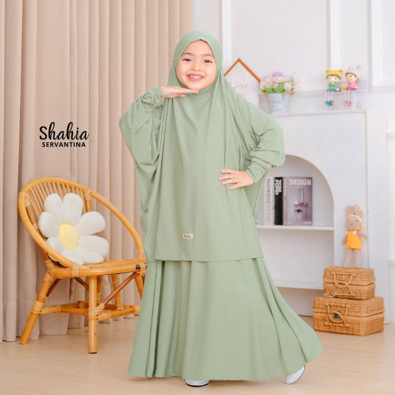 Jual Shahia Servantina - Shafa Set FK Instan Gamis Syari Anak Perempuan ...