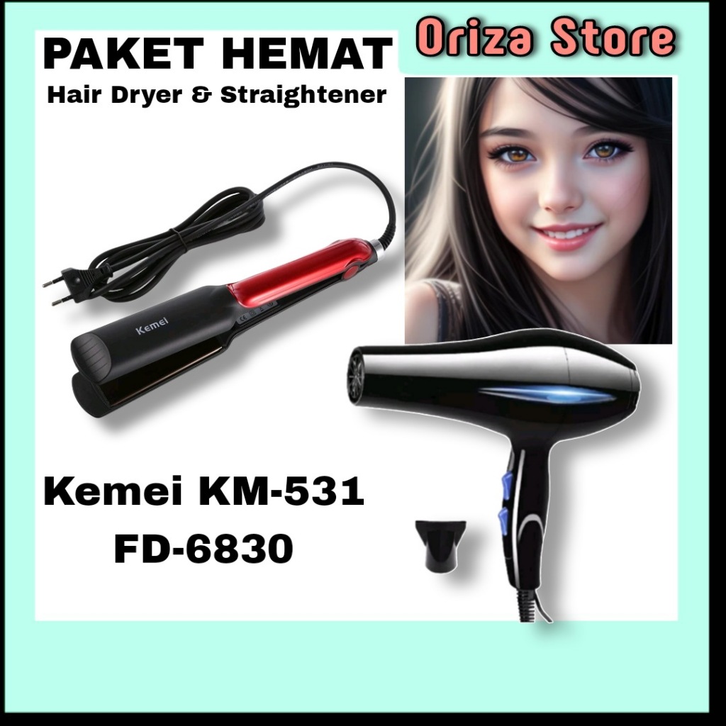 Jual Paket Hemat Hair Styling Pengering Rambut Hairdryer Hair ...