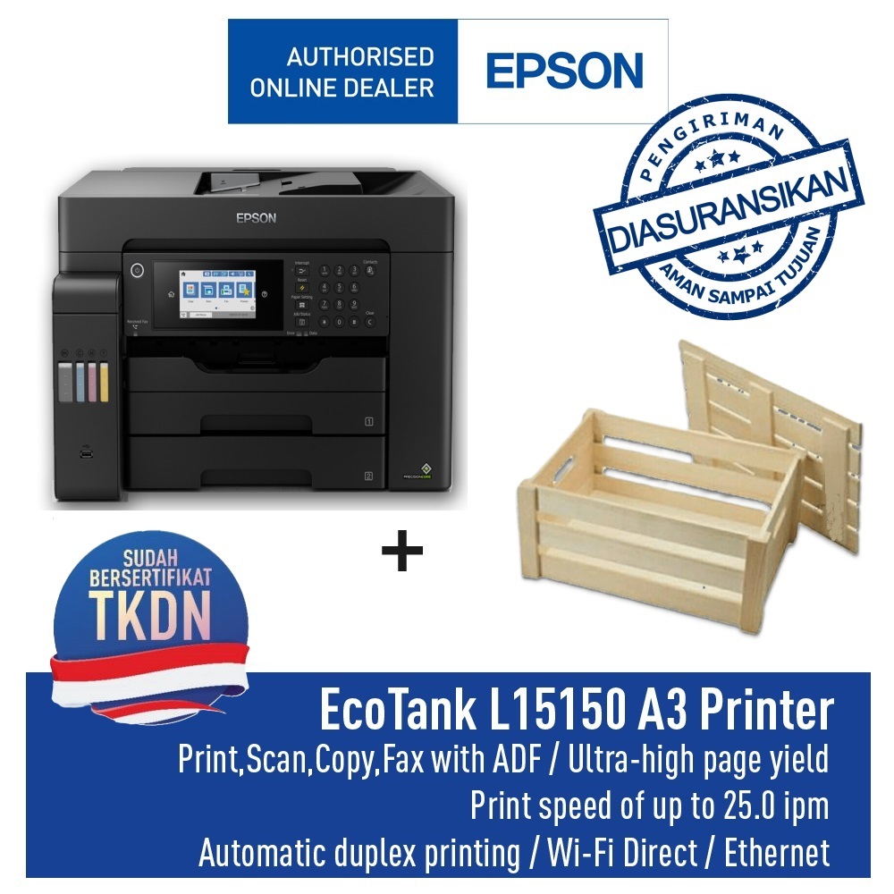 Jual Printer Epson L15150 A3 Wi-Fi Duplex All-in-One Ink Tank + Packing ...